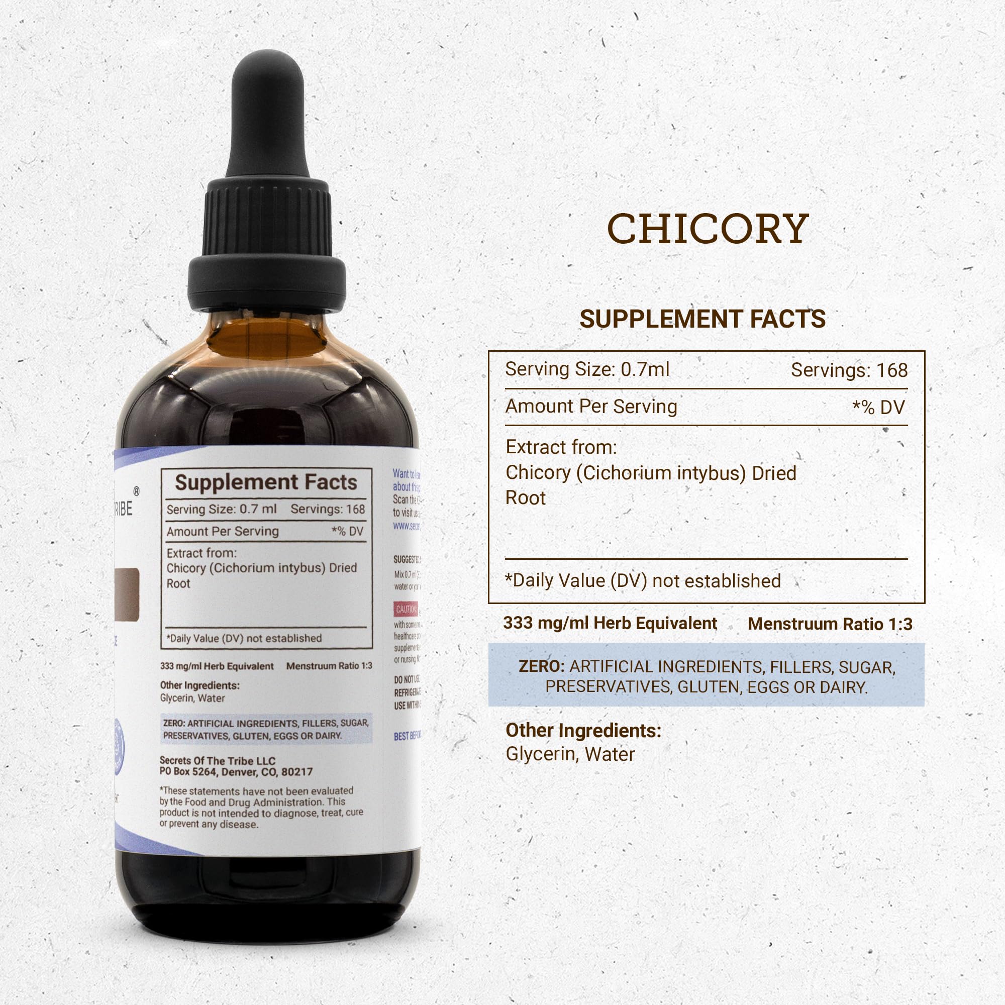 Chicory tincture for healthy digestion
