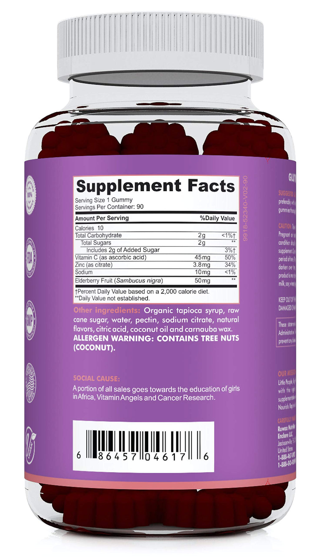 children's elderberry vitamin C gummies