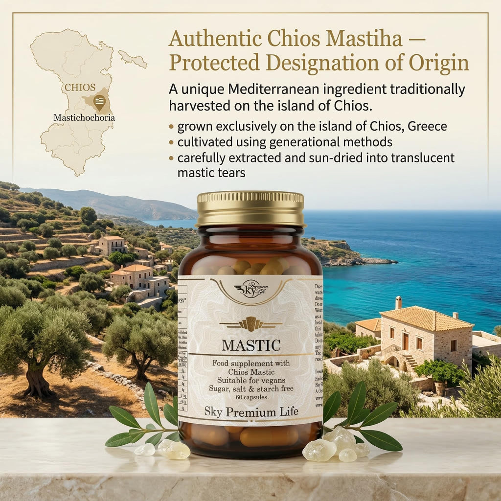 Chios mastic for natural relief