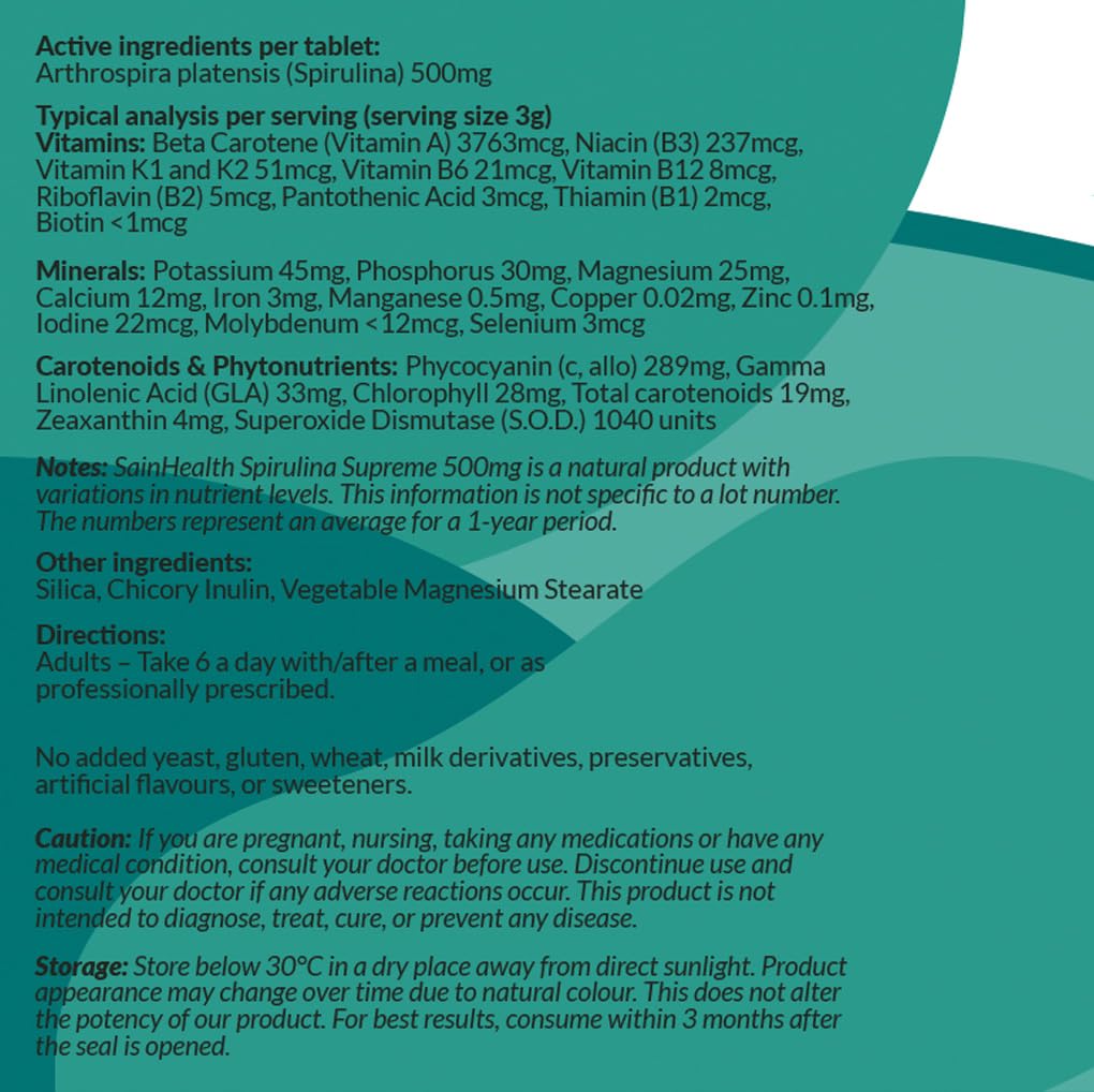 Chlorella and spirulina for vitality