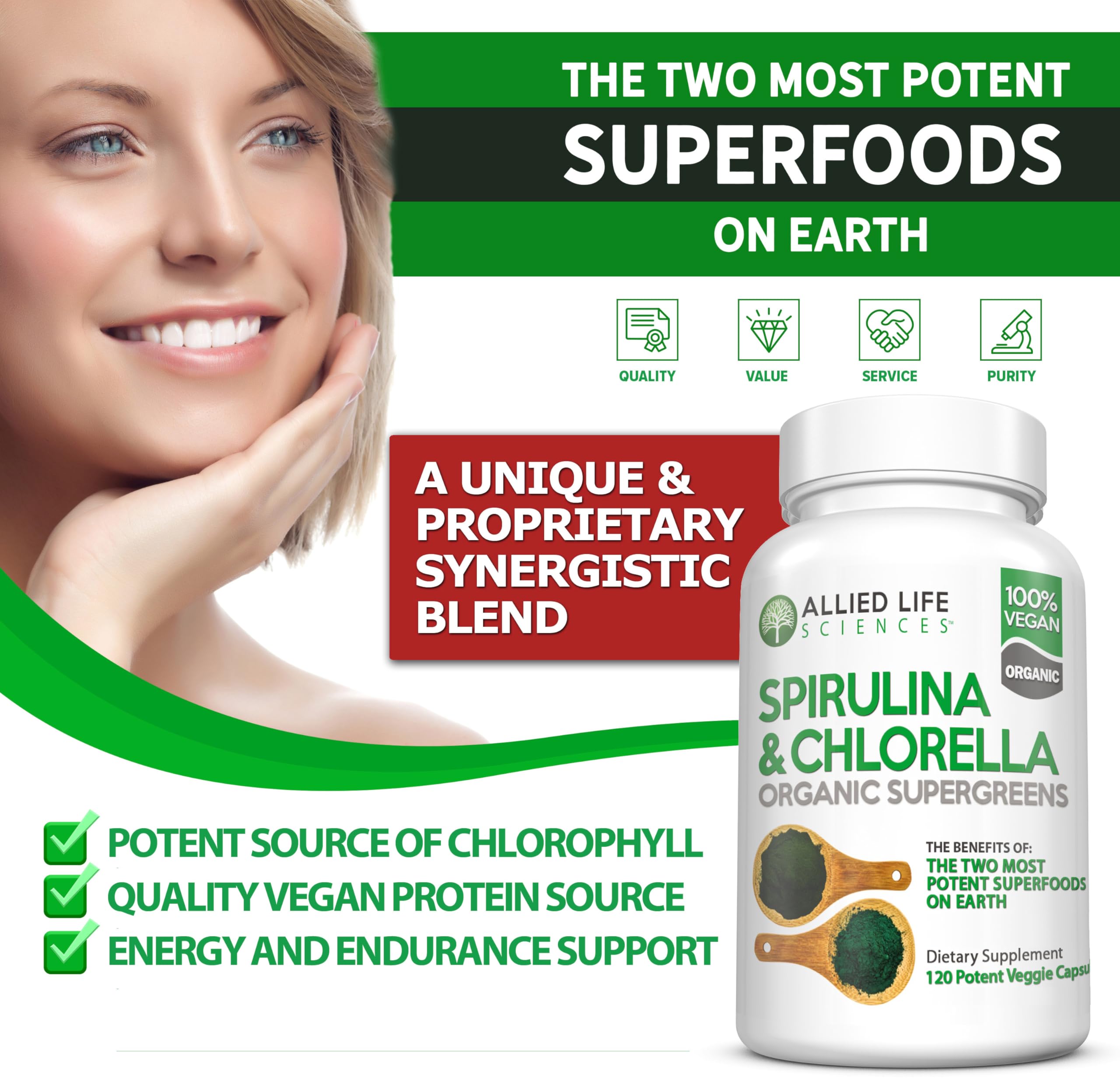 chlorella and spirulina superfood blend