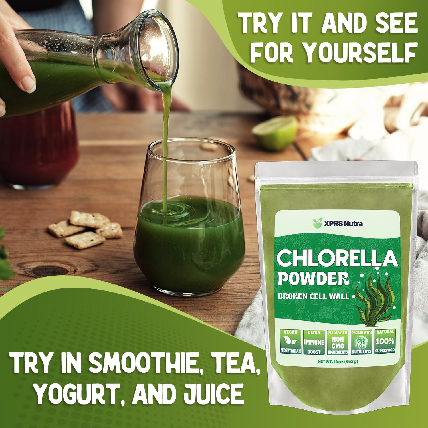 chlorella and spirulina superfood blend