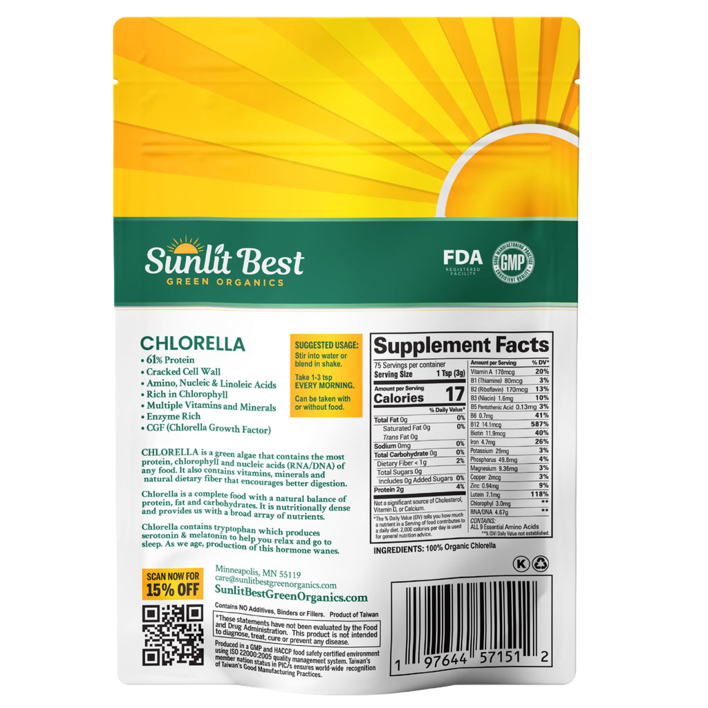 chlorella powder for antioxidant support
