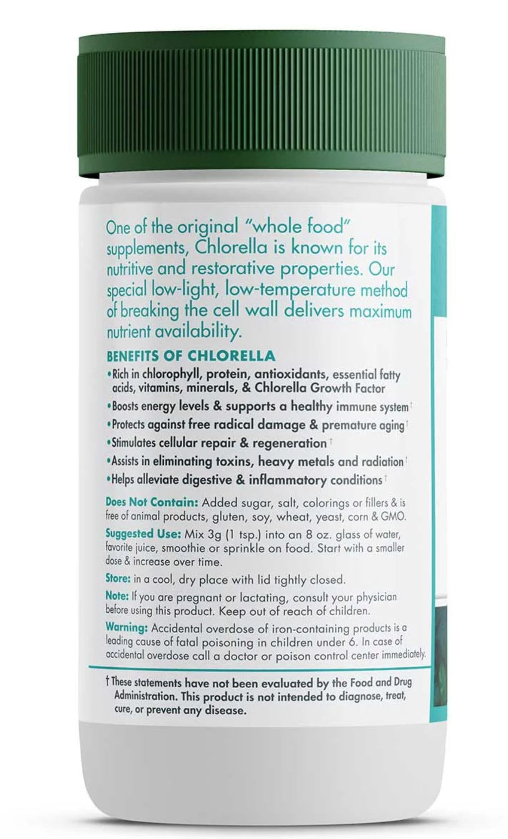chlorella powder for detox support