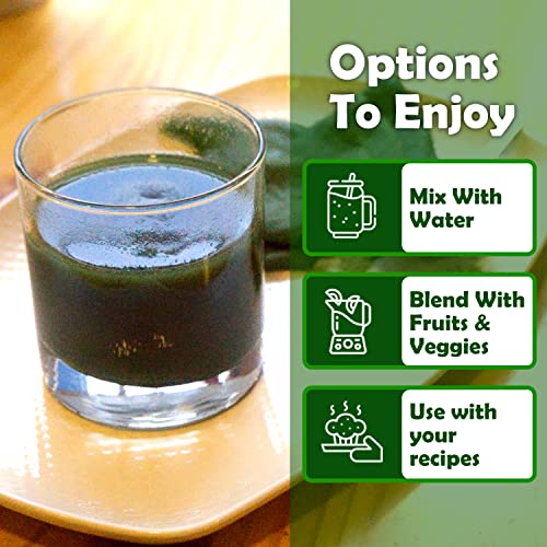 Chlorella powder for vegan diets