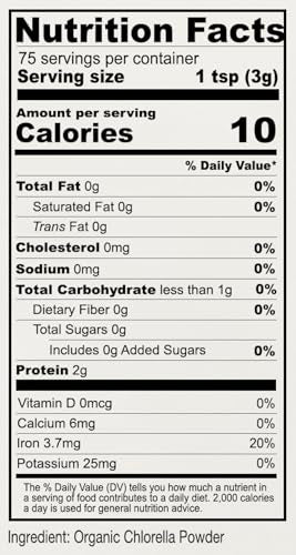 chlorella powder for vegan nutrition