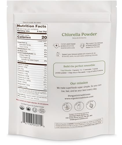 chlorella powder rich in chlorophyll