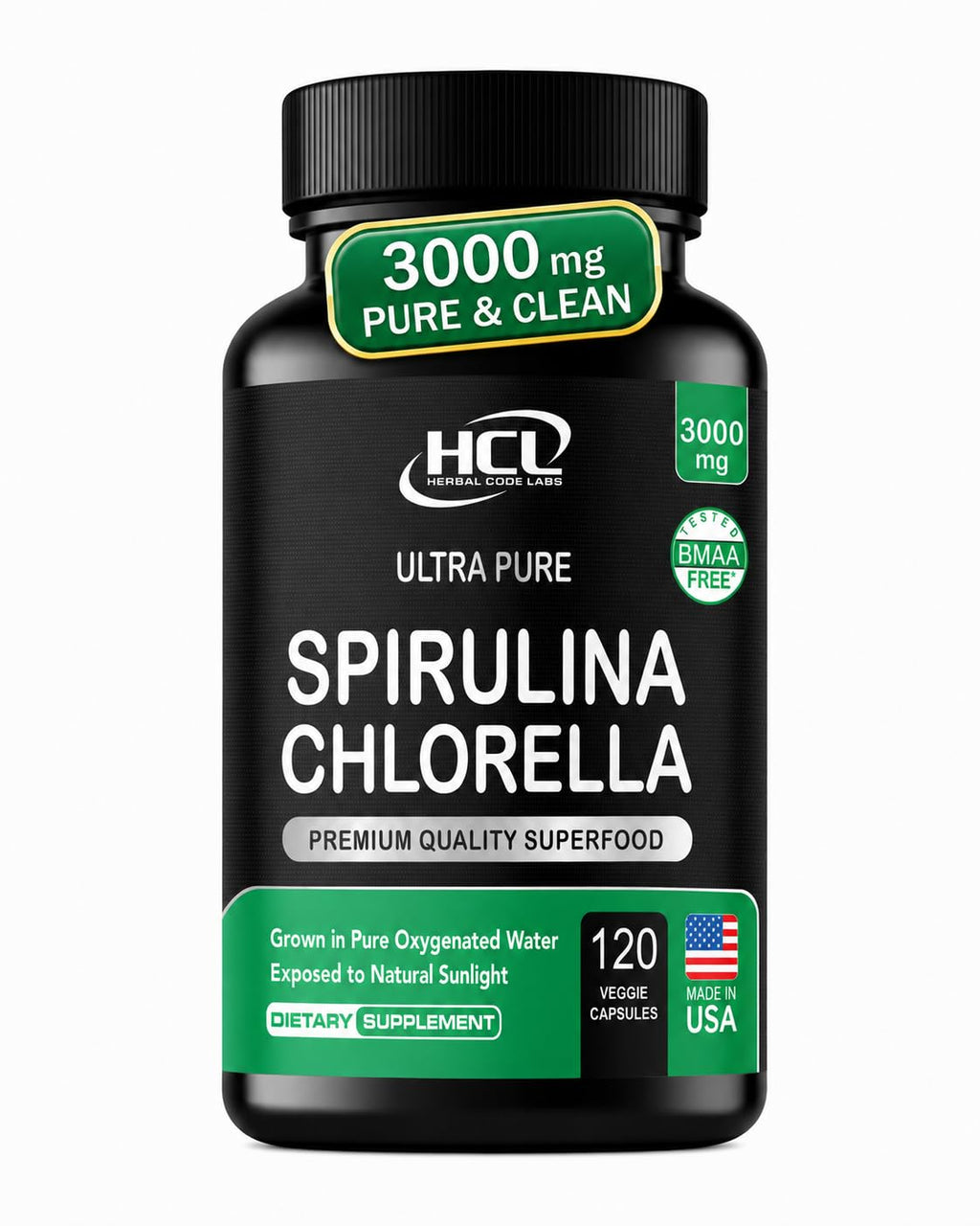 Chlorella spirulina powder for energy