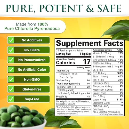 chlorella supplement with vitamins and minerals