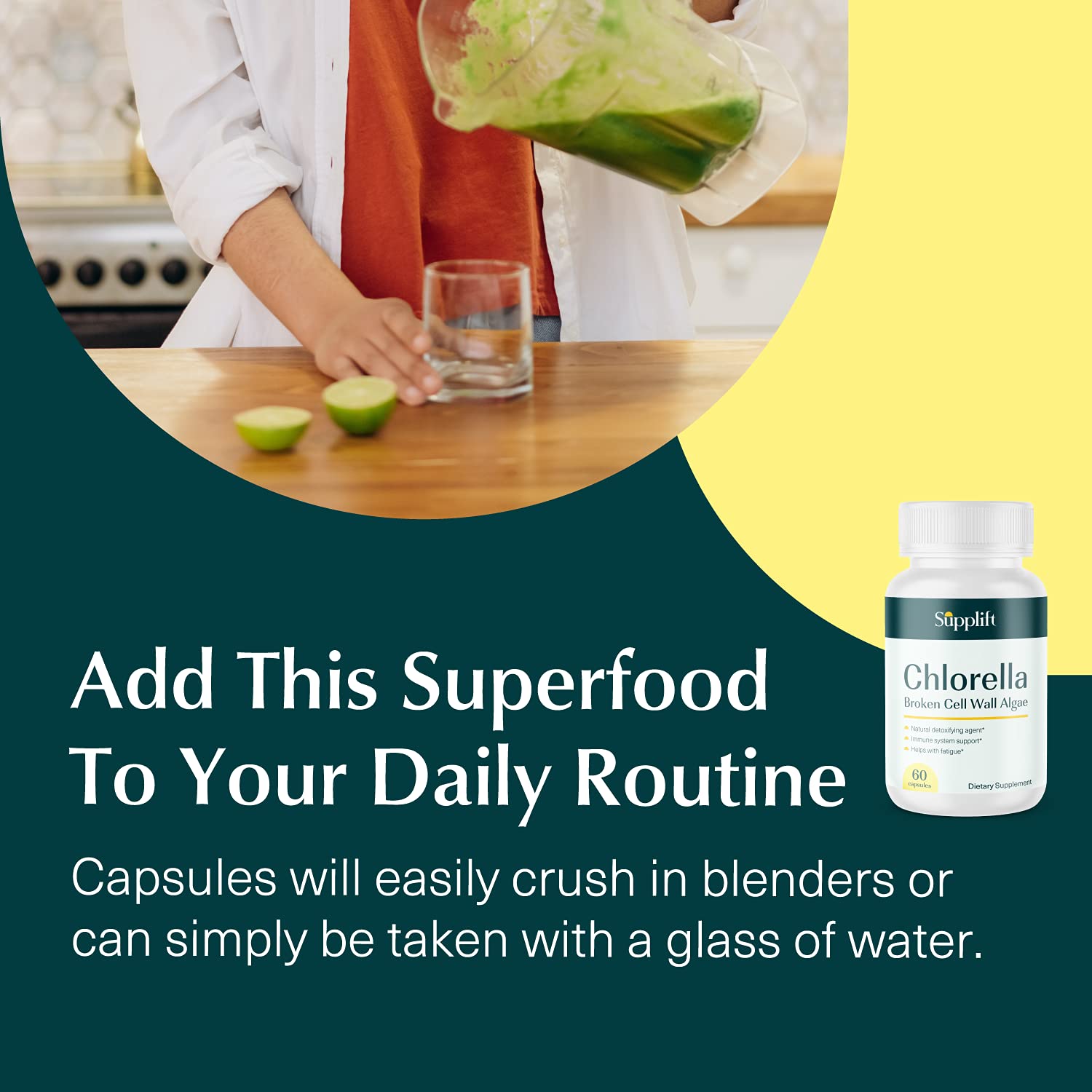Chlorella supplements for skin health
