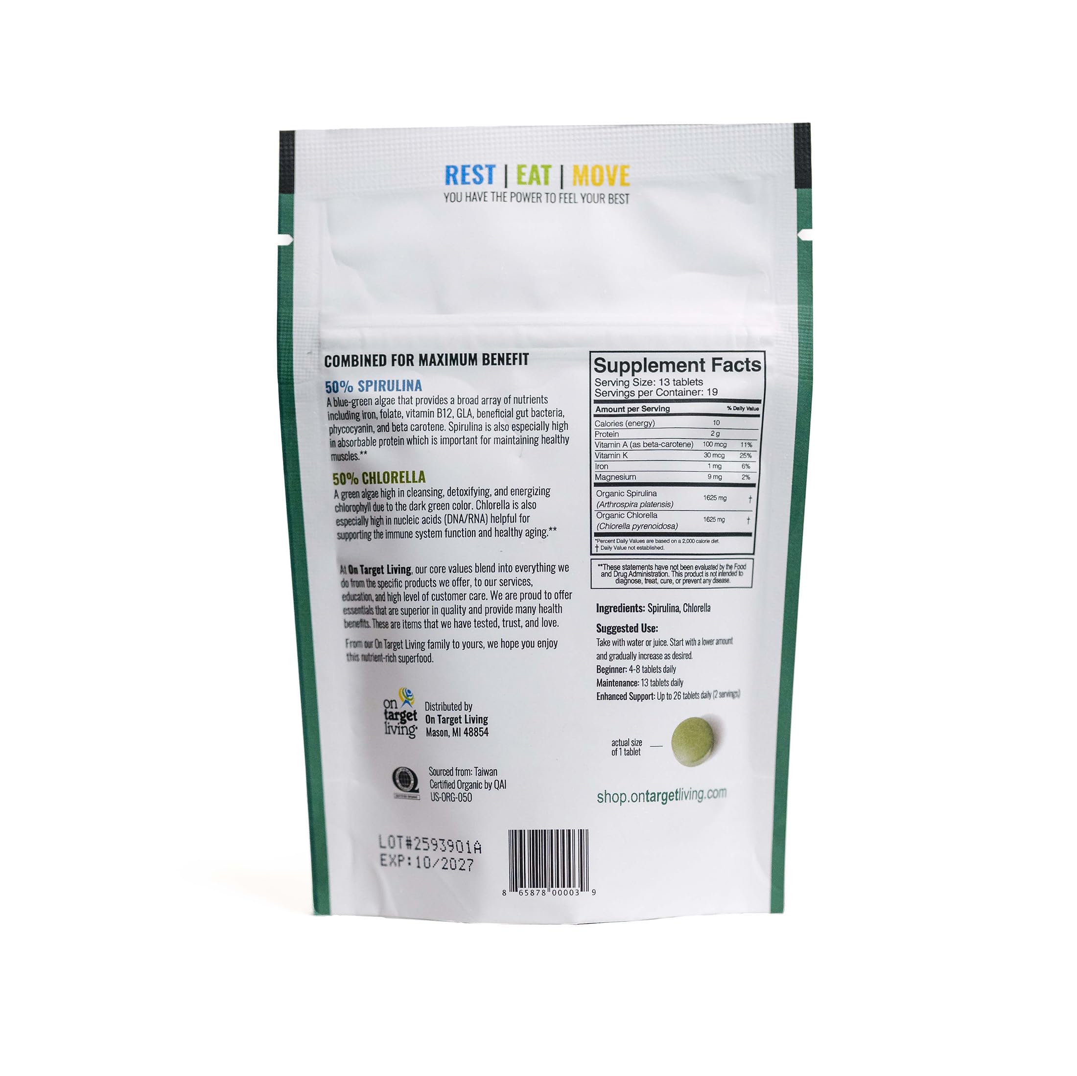chlorella supplements for vegan diets