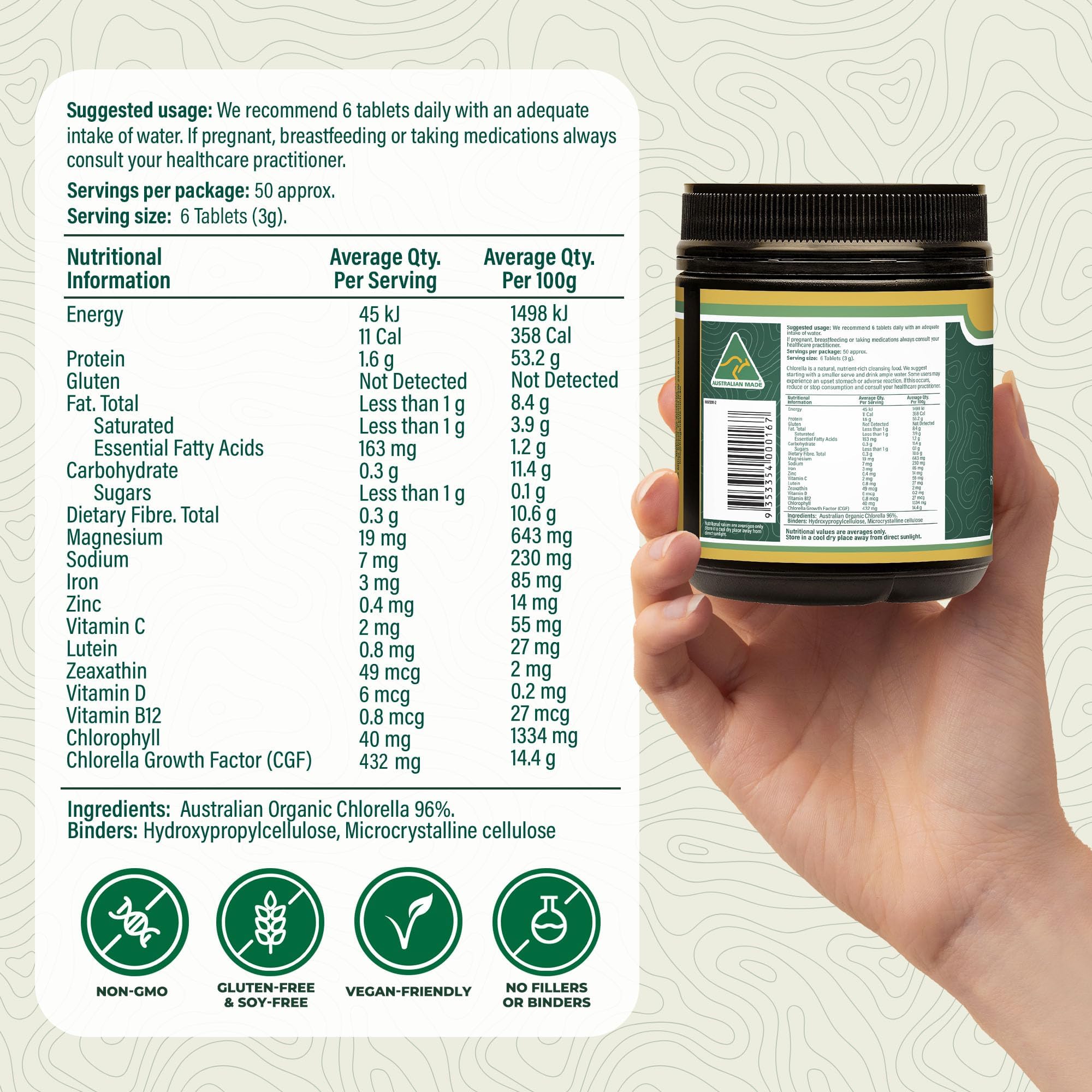 chlorella tablets for detox support