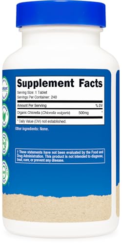 Chlorella tablets packed with nutrients