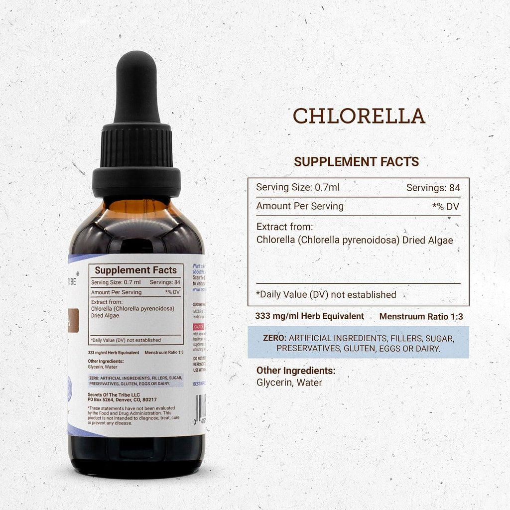 Chlorella tincture for healthy digestion