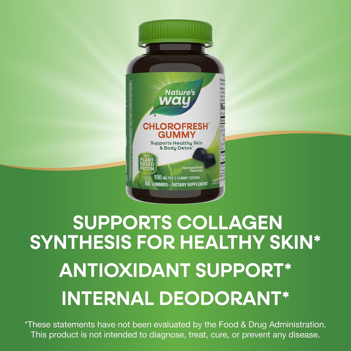 Chlorofresh gummies for digestive support