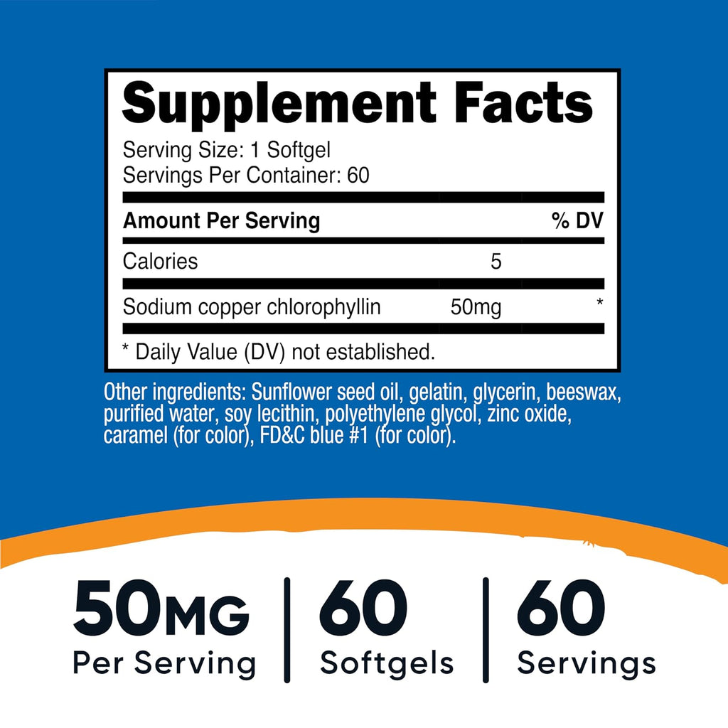 Chlorophyll 50 mg for digestive health