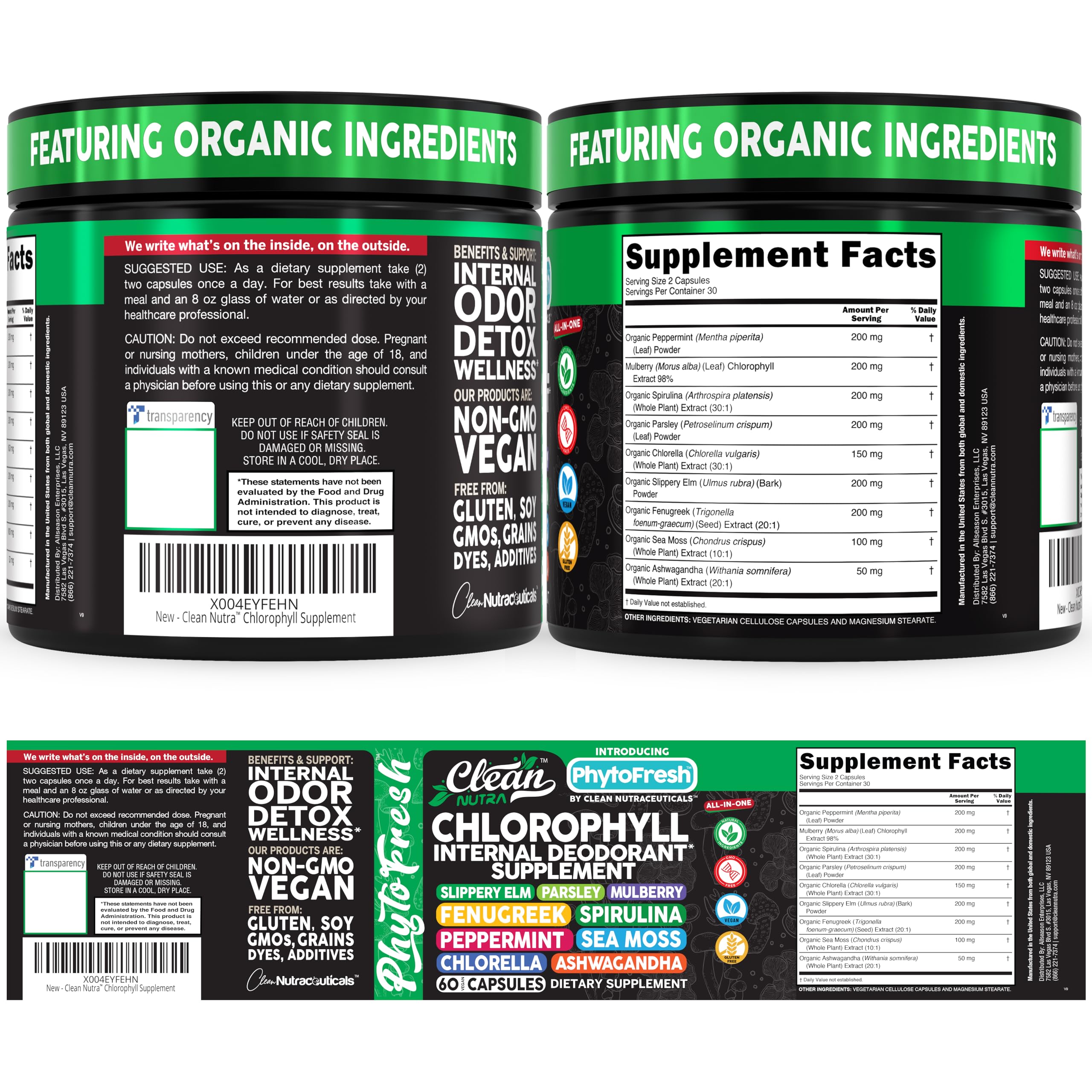 chlorophyll and peppermint for fresh breath