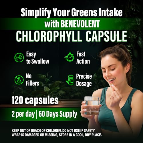 Chlorophyll capsules for skin benefits