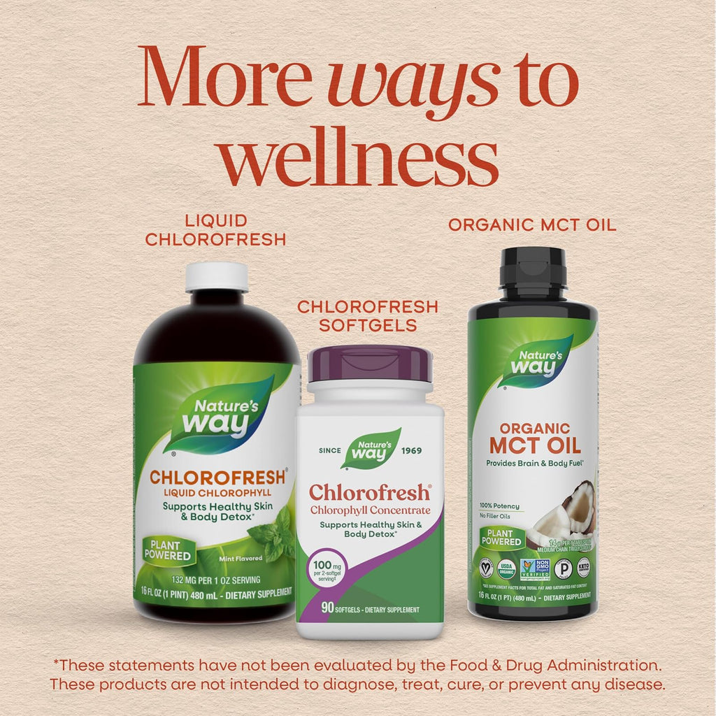 Chlorophyll concentrate for overall vitality