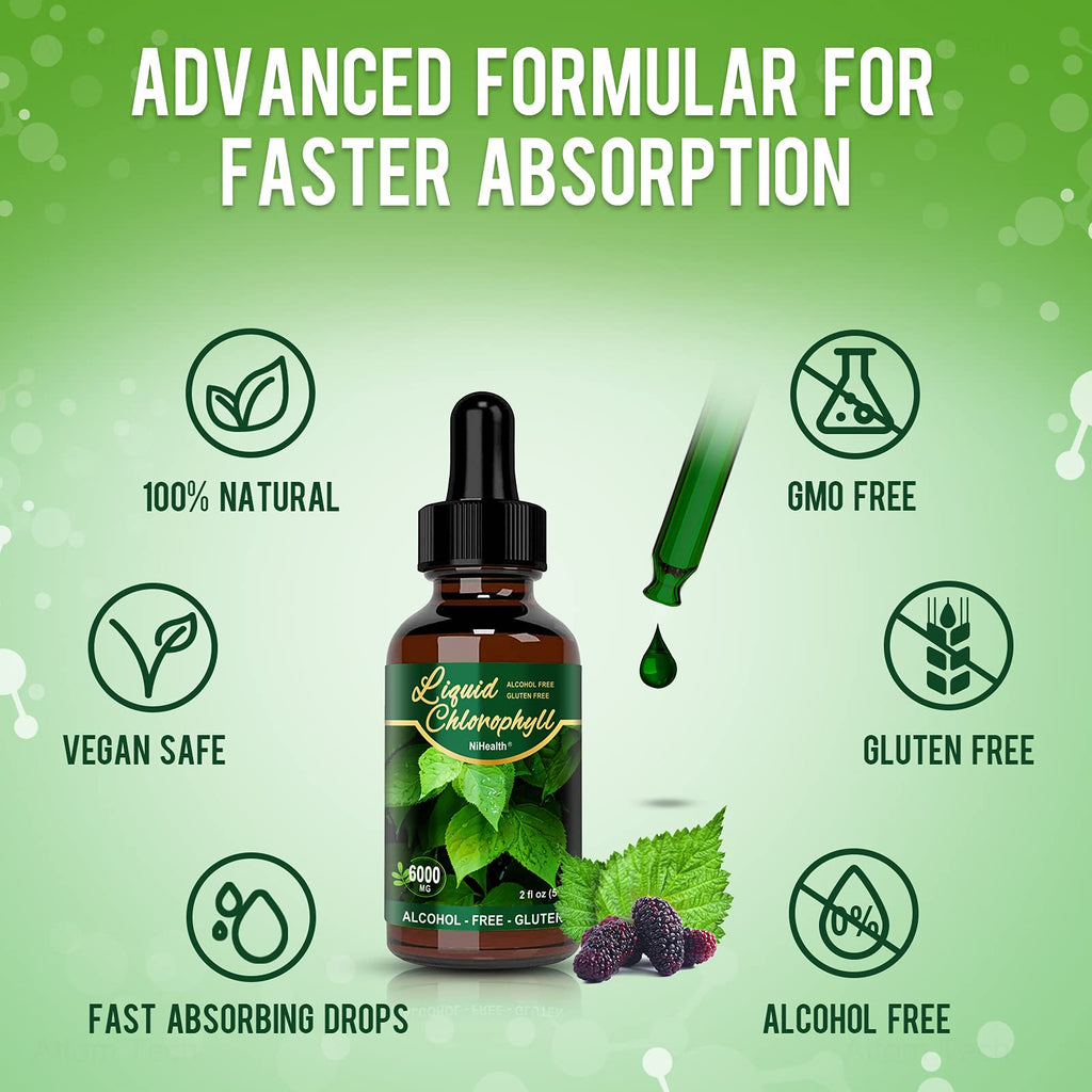 chlorophyll drops for better digestion