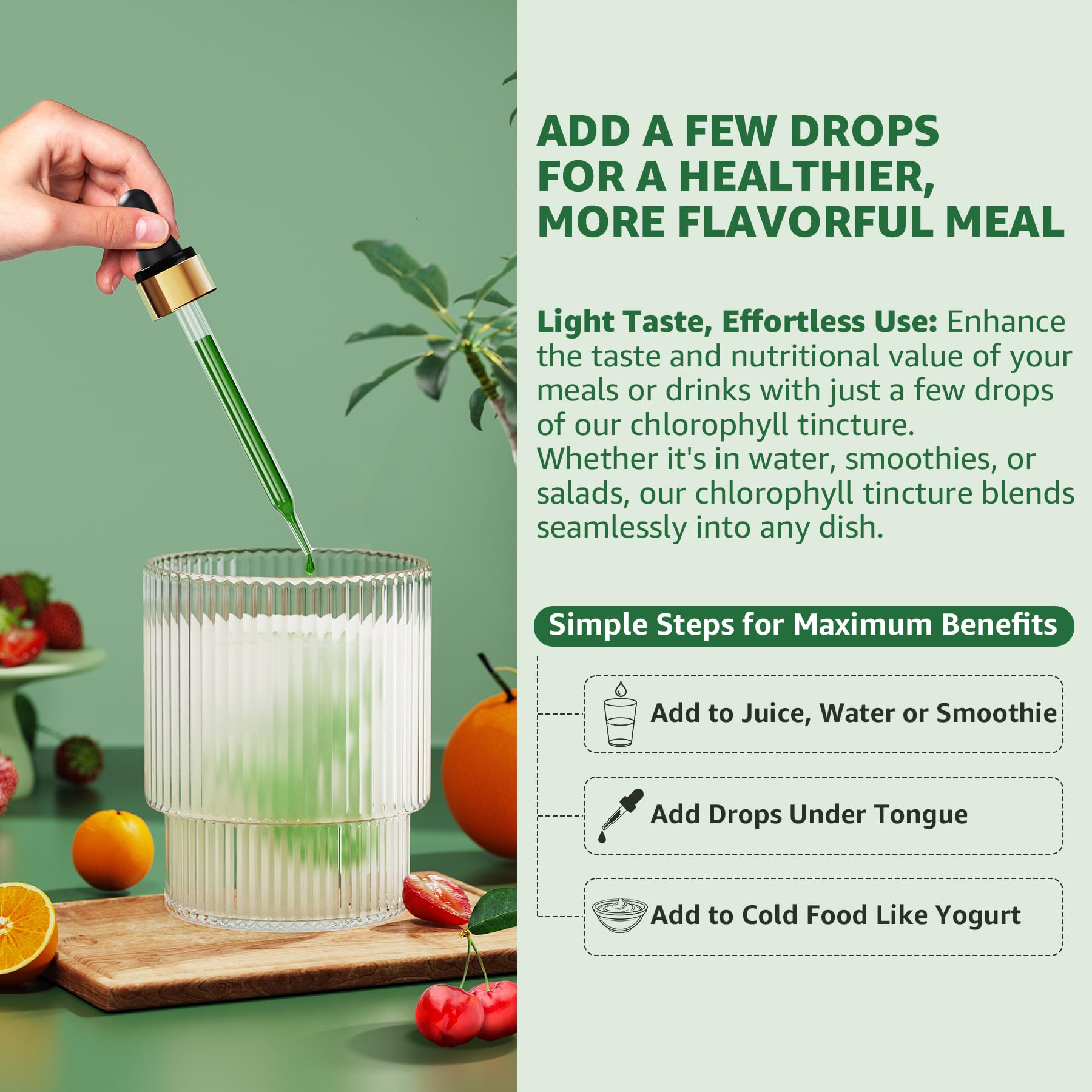 chlorophyll drops for better skin