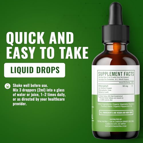 chlorophyll drops for enhanced skin health