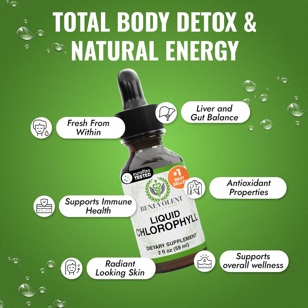 Chlorophyll drops for fresh breath