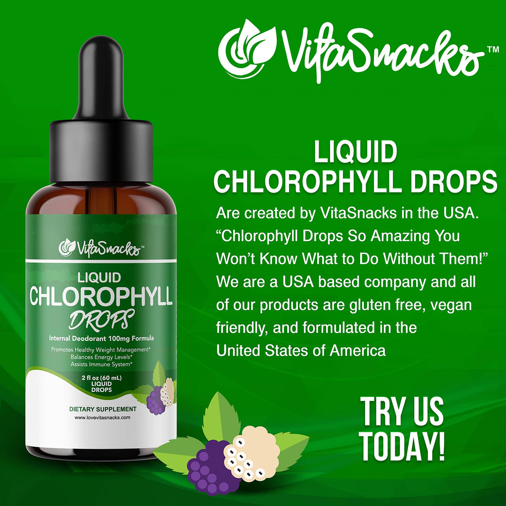 Chlorophyll drops for healthy skin glow