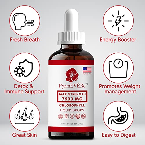 Chlorophyll drops for overall wellness
