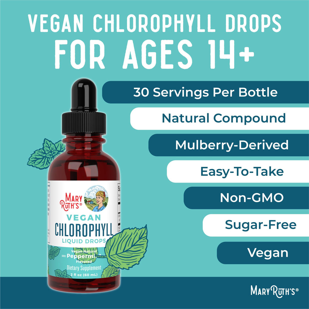 Chlorophyll drops for overall wellness