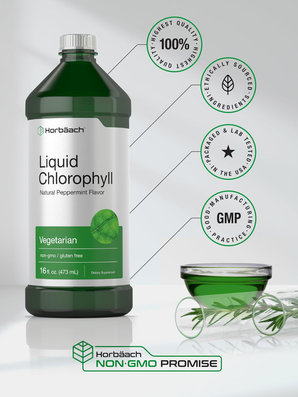Chlorophyll drops for women’s health