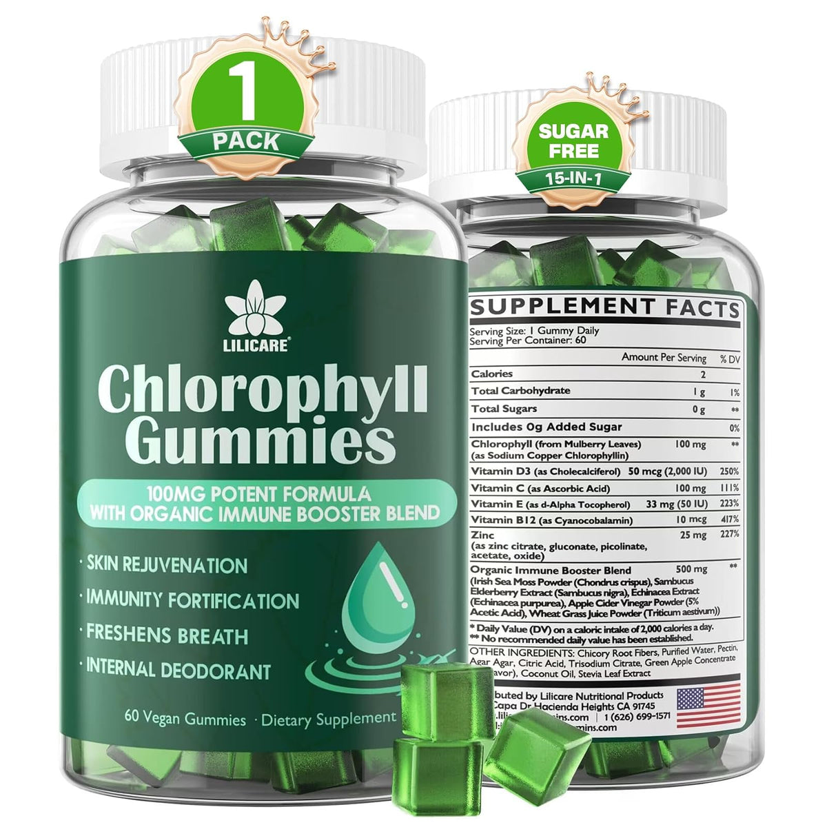 Chlorophyll gummies for daily wellness