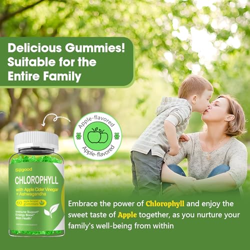 Chlorophyll gummies for overall vitality