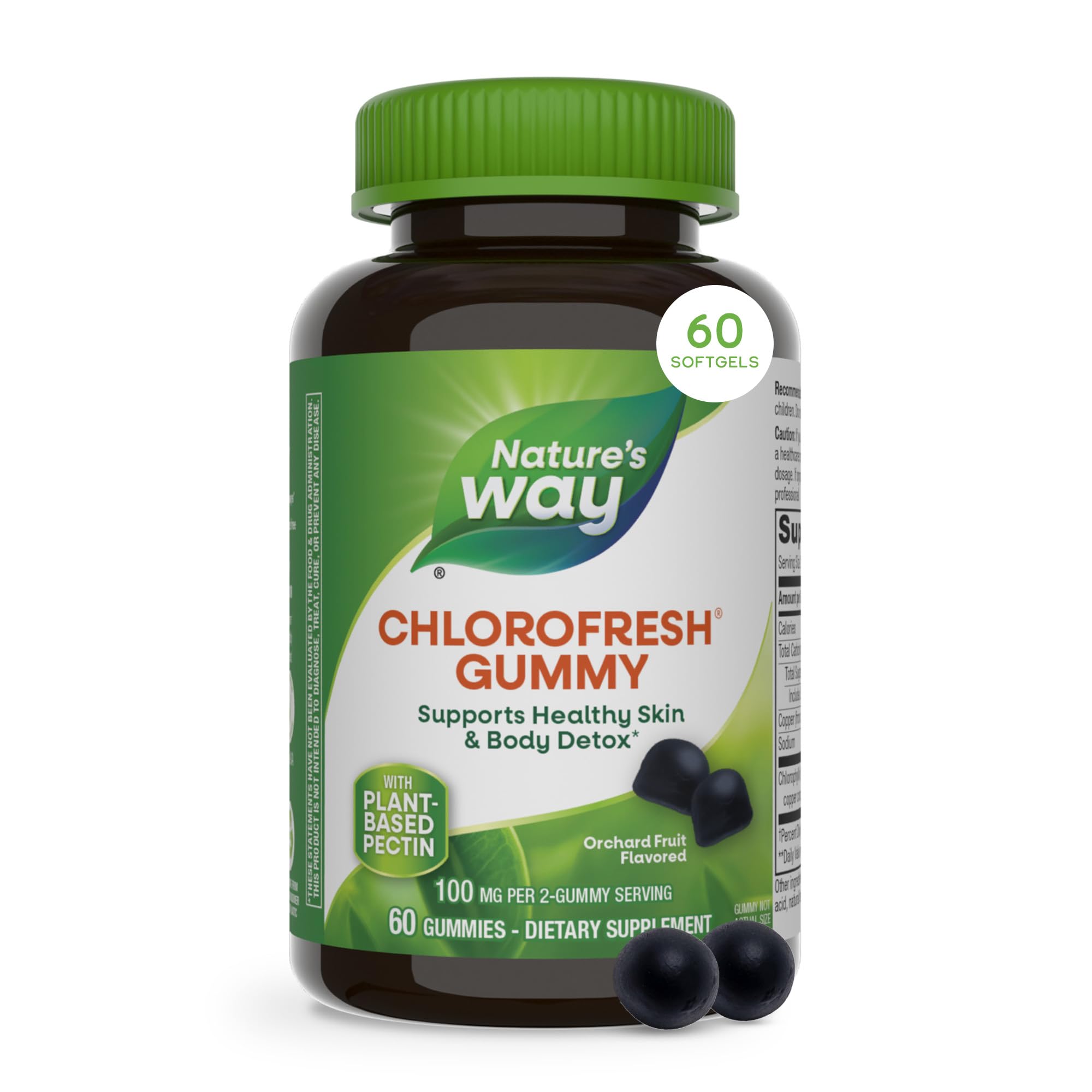 Chlorophyll gummies support healthy skin