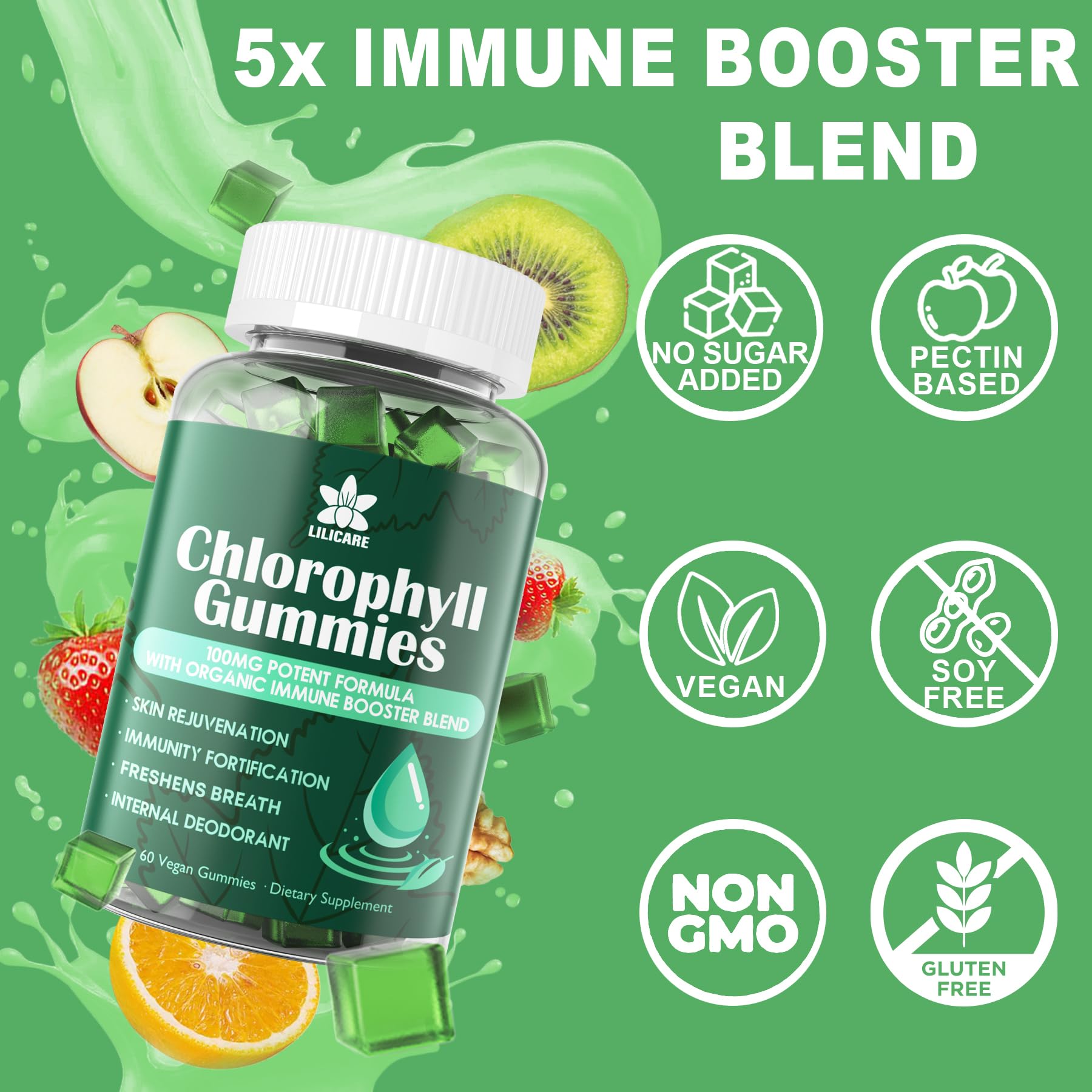 Chlorophyll gummies with echinacea benefits
