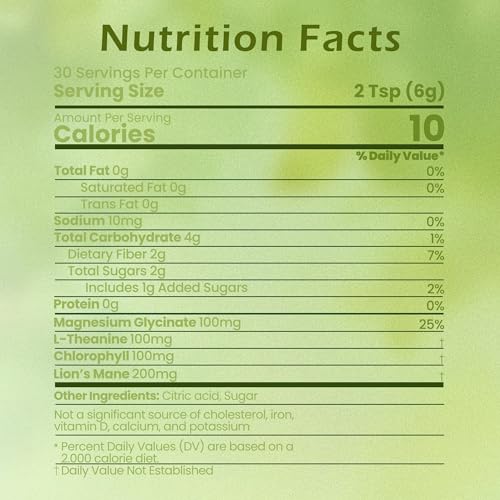 Chlorophyll infused magnesium supplement