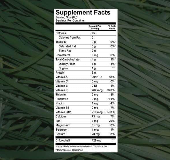 chlorophyll juice for daily nutrition