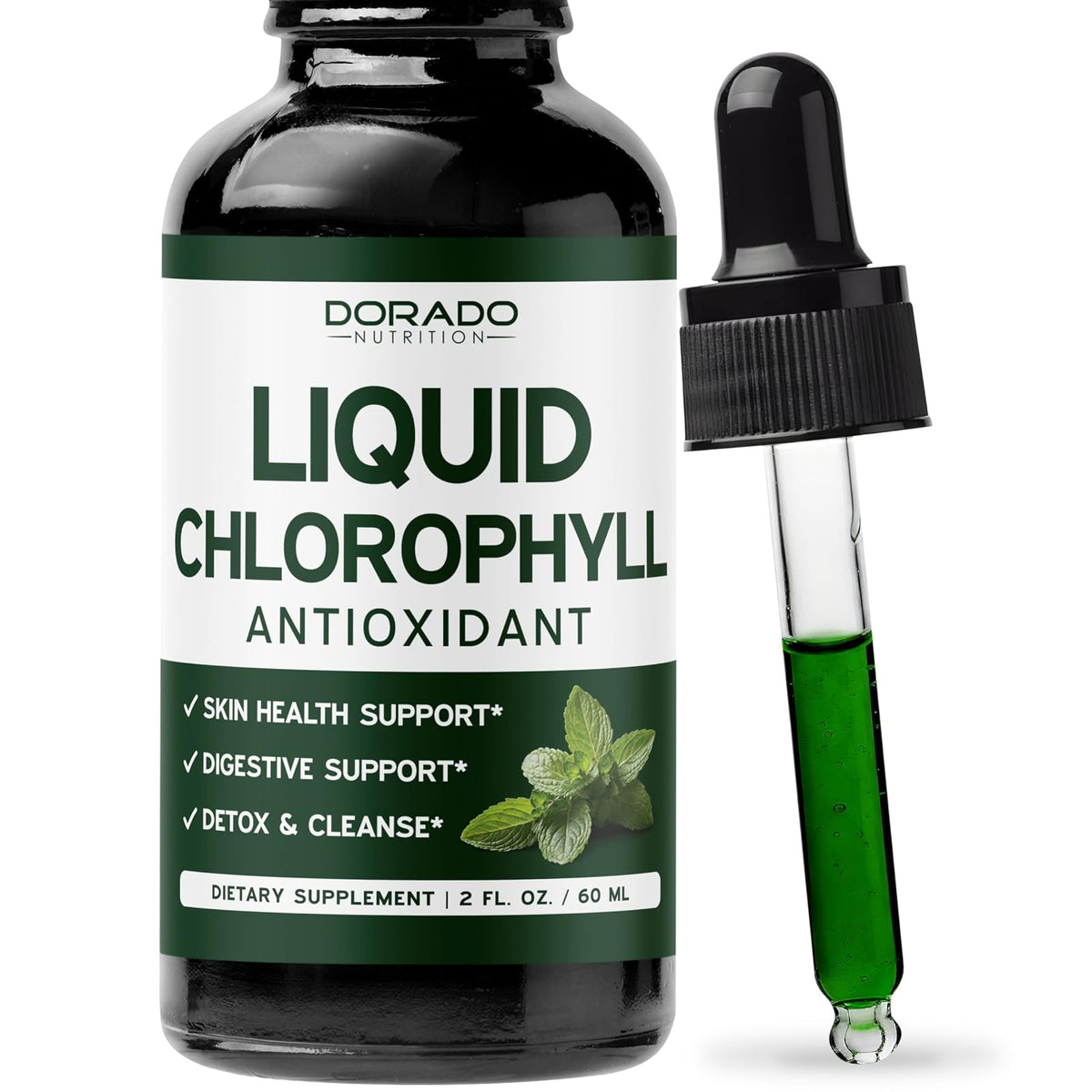 Chlorophyll liquid drops for detox