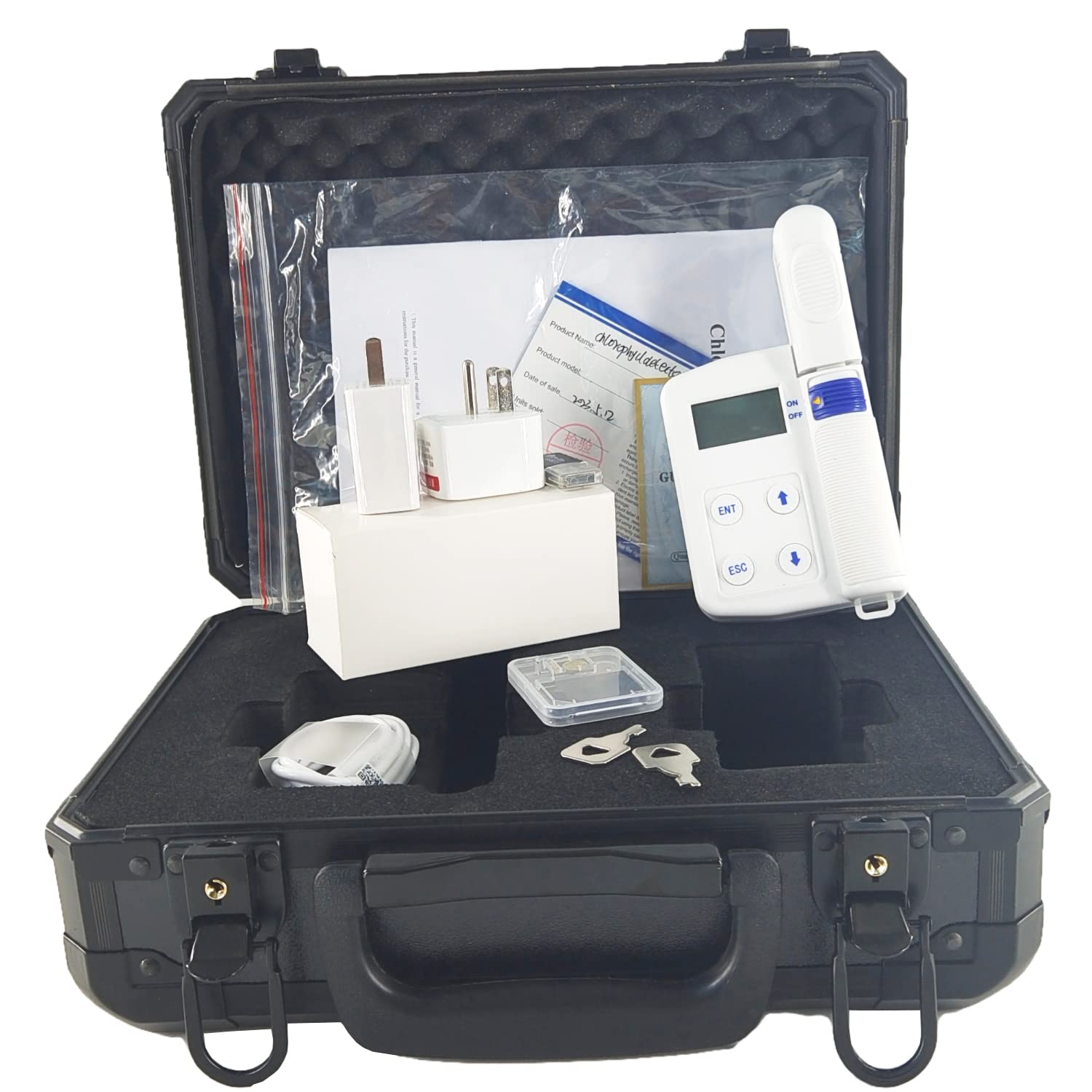 chlorophyll meter with temperature gauge