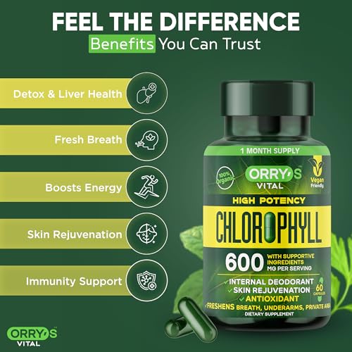 Chlorophyll pills for women's health benefits