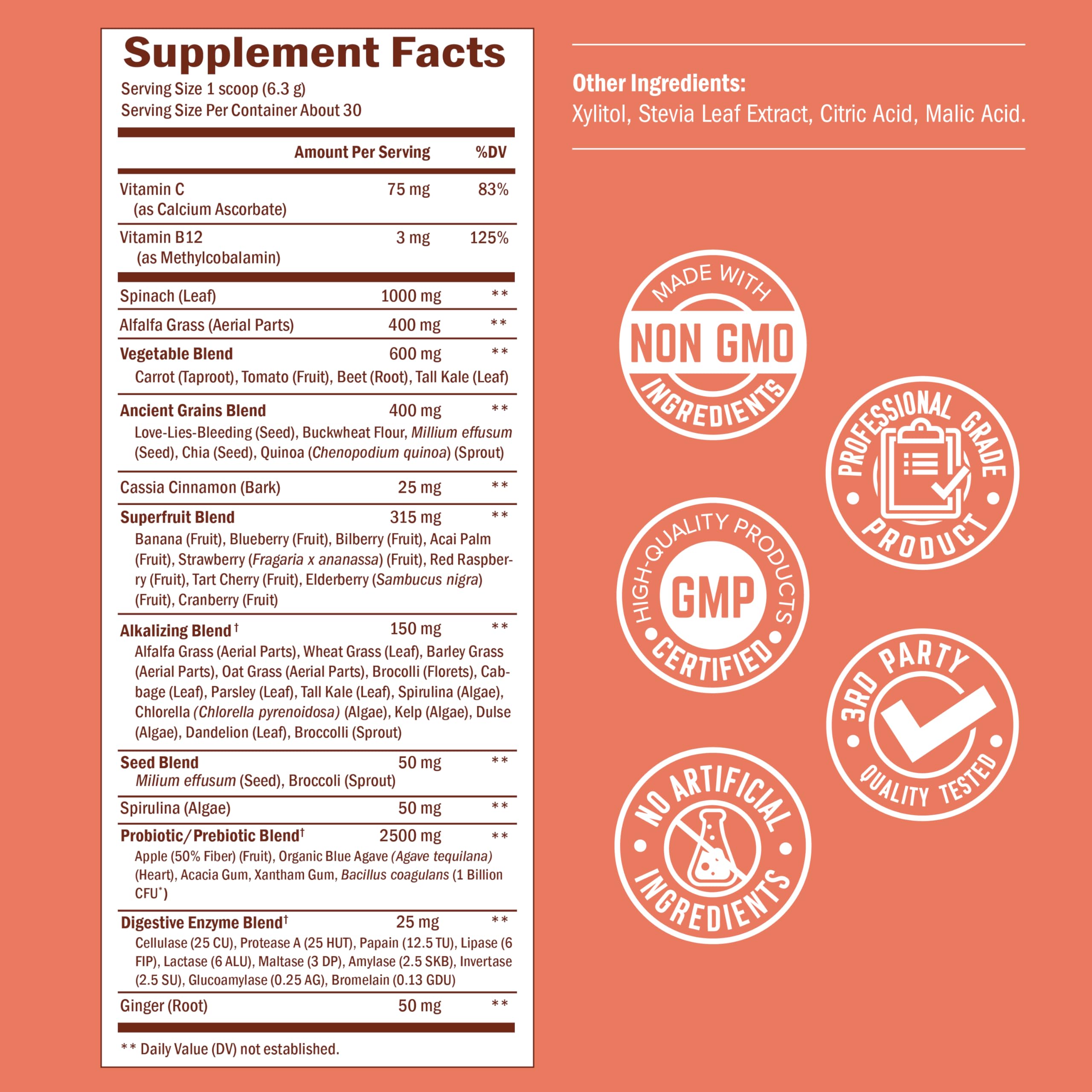 Chlorophyll powder for detox support
