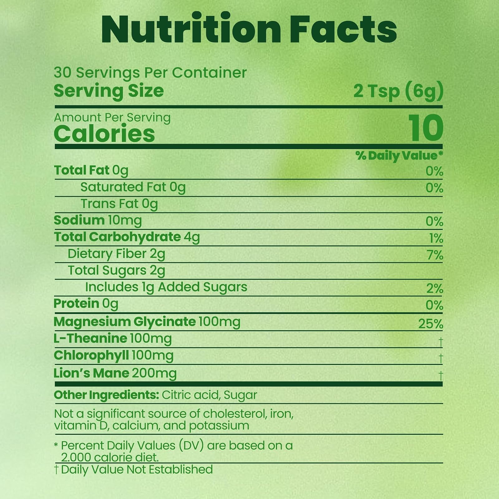 chlorophyll powder with magnesium benefits