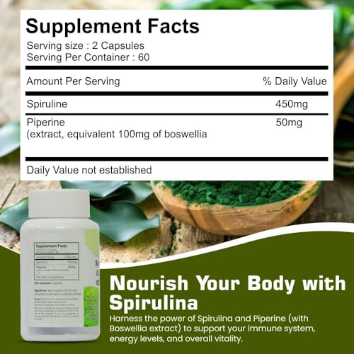 Chlorophyll-rich spirulina for detox