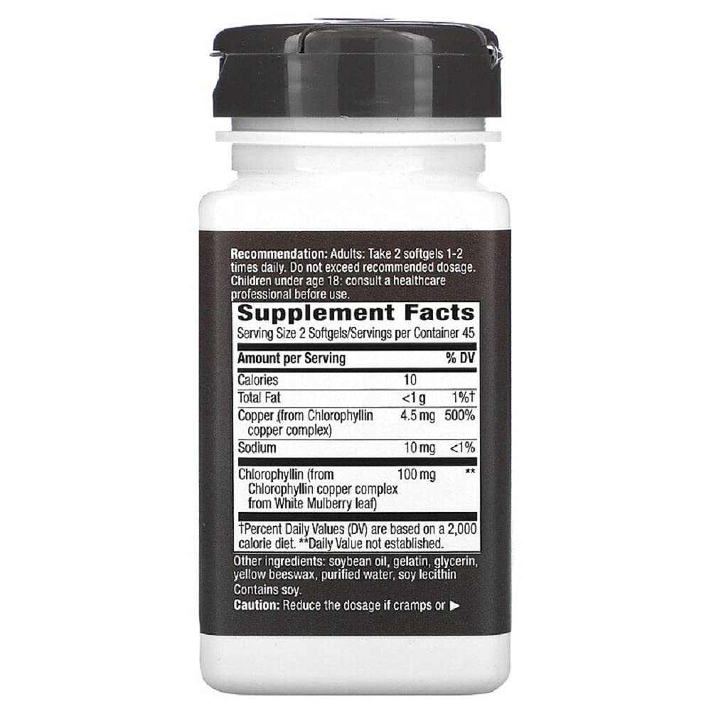 chlorophyll softgels for internal deodorant
