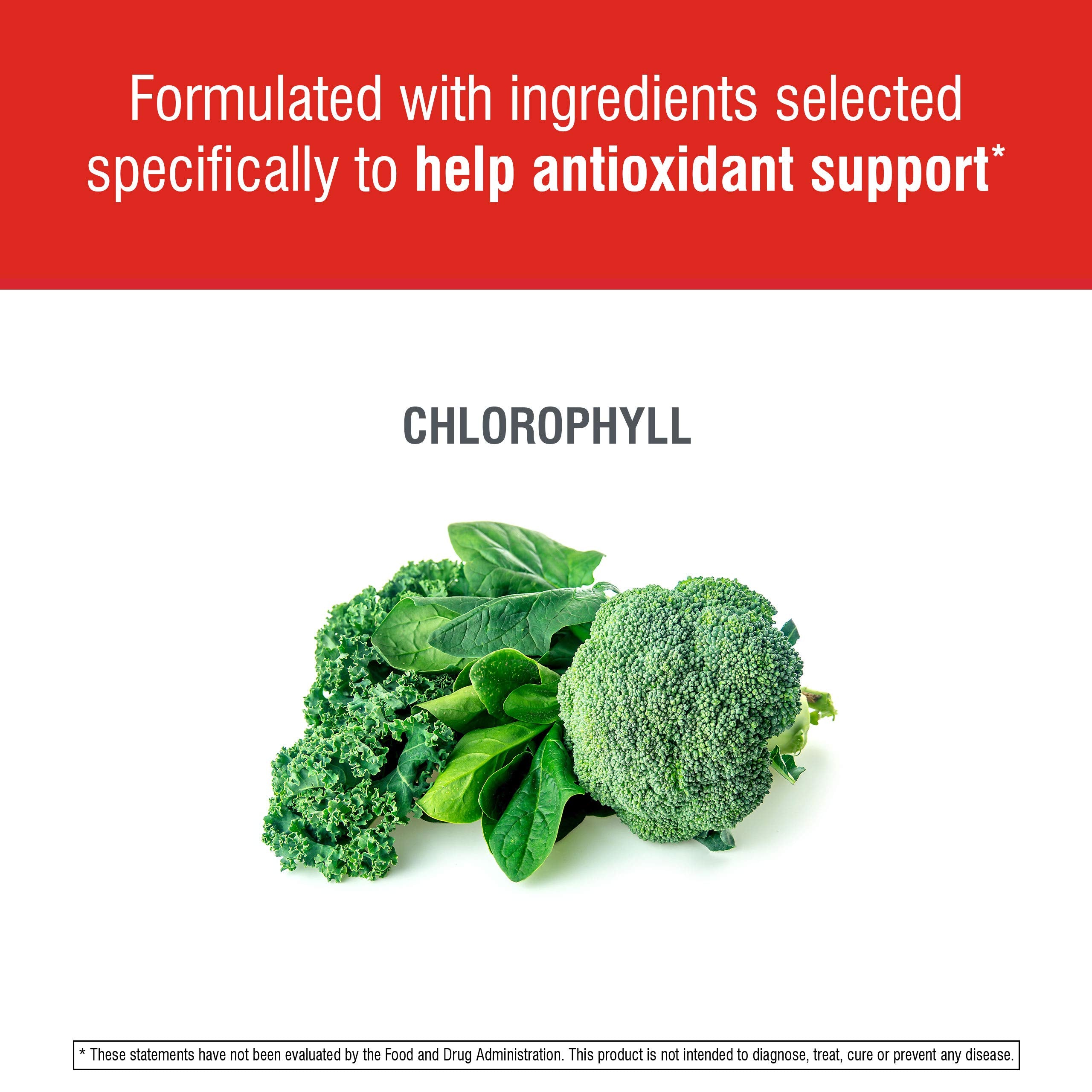 Chlorophyll supplement with mixed berry flavour