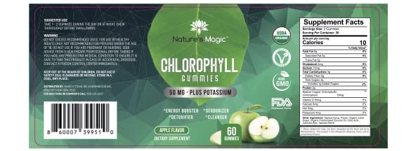 Chlorophyll supplements for women’s health