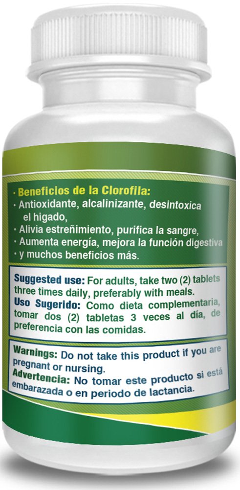 Chlorophyll tablets for skin vitality