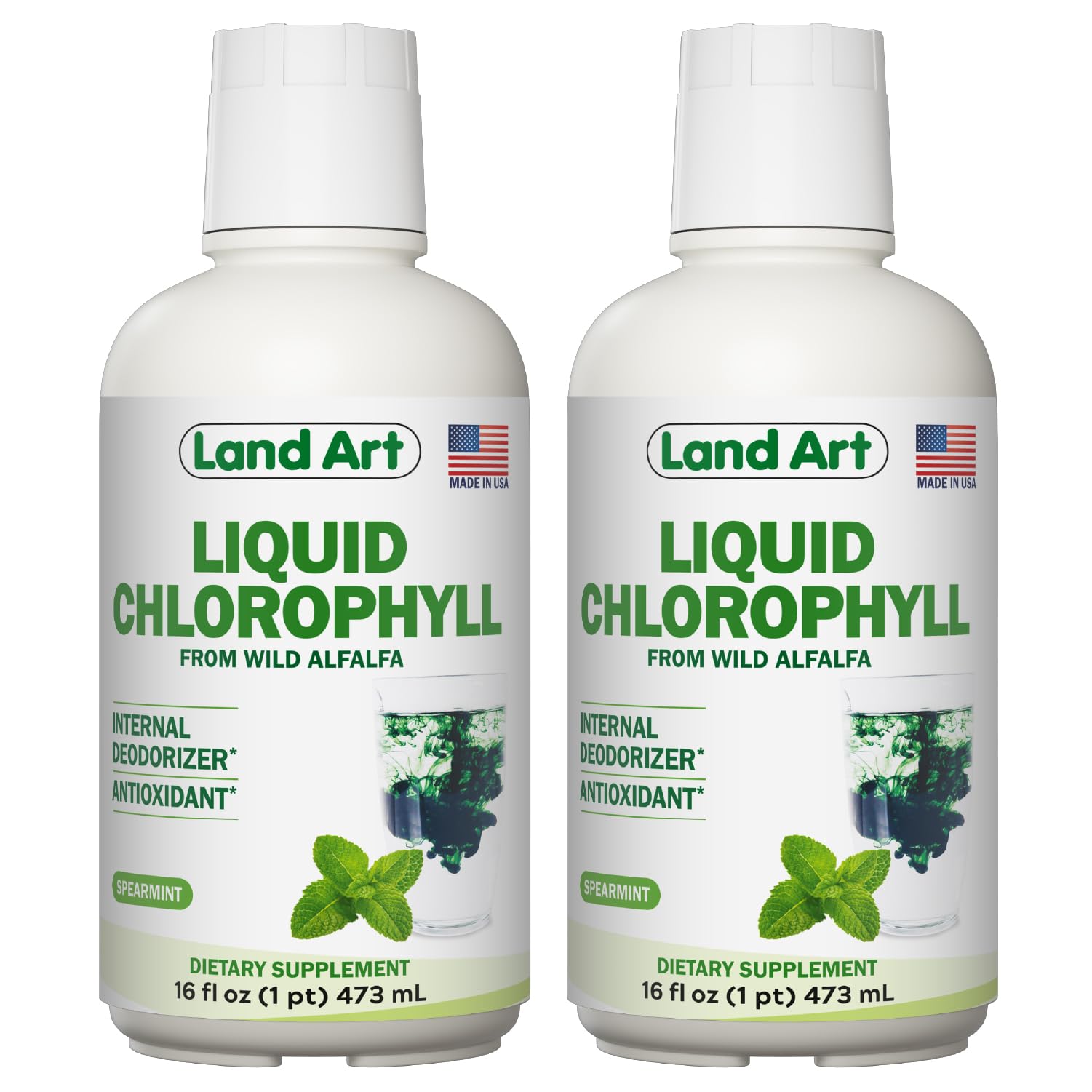 Chlorophyll wild alfalfa mint drink
