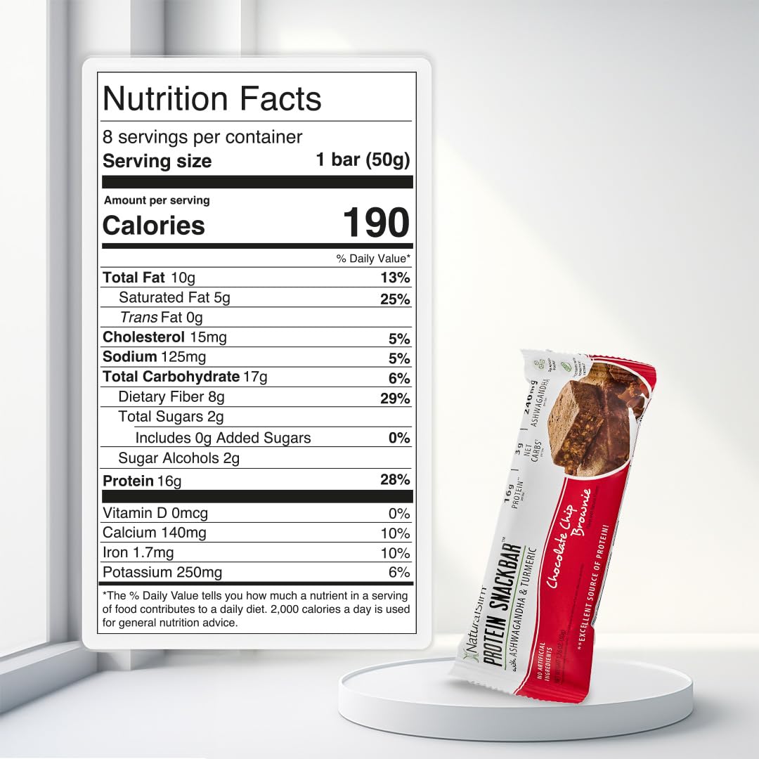 Chocolate chip brownie protein snack