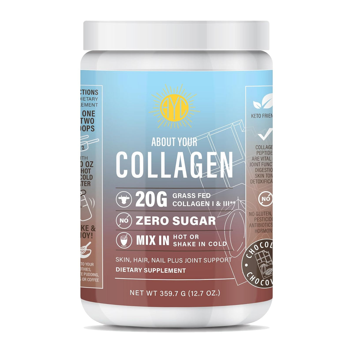 chocolate collagen peptides powder